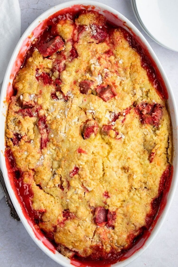 Rhubarb Dump Cake - Insanely Good