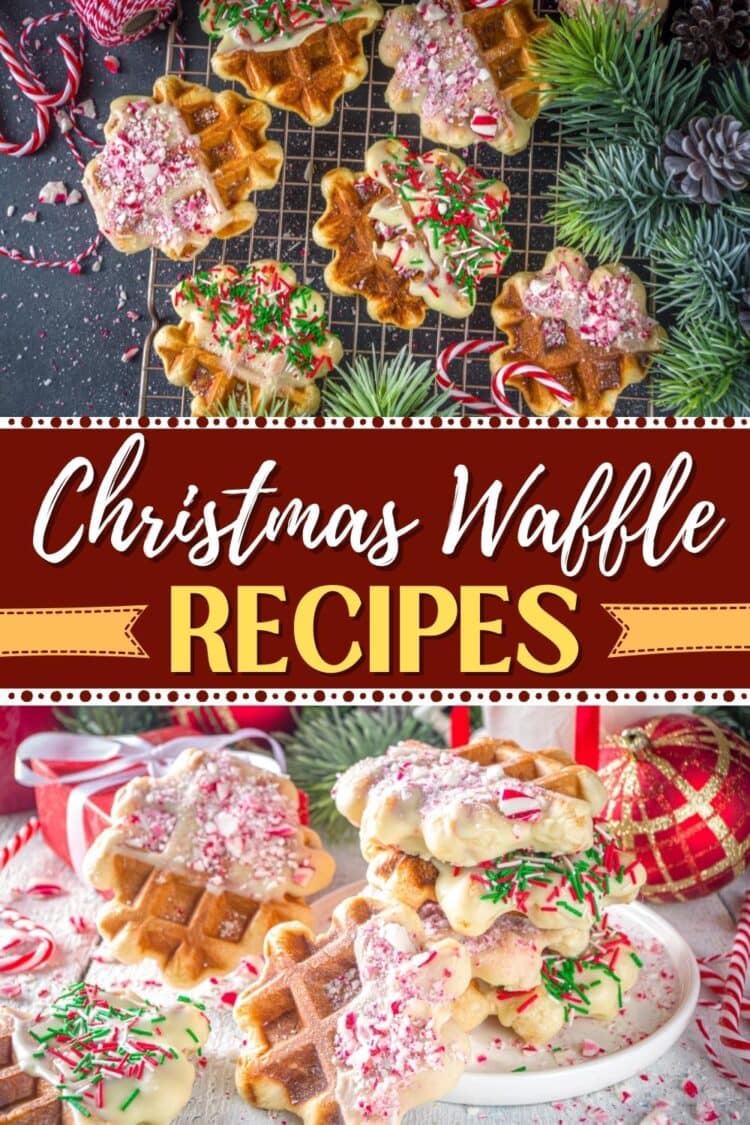 15 Festive Christmas Waffle Recipes - Insanely Good