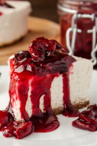 No-Bake Cherry Cheesecake (Easy Recipe) - Insanely Good