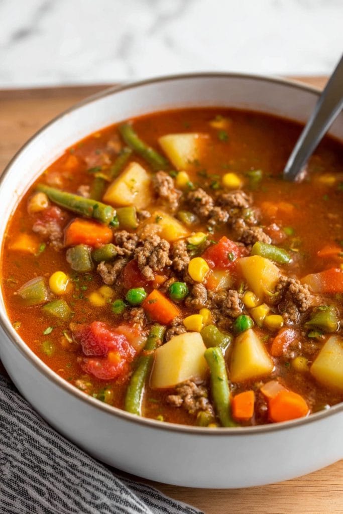Ground Beef Vegetable Soup (Easy Recipe) - Insanely Good