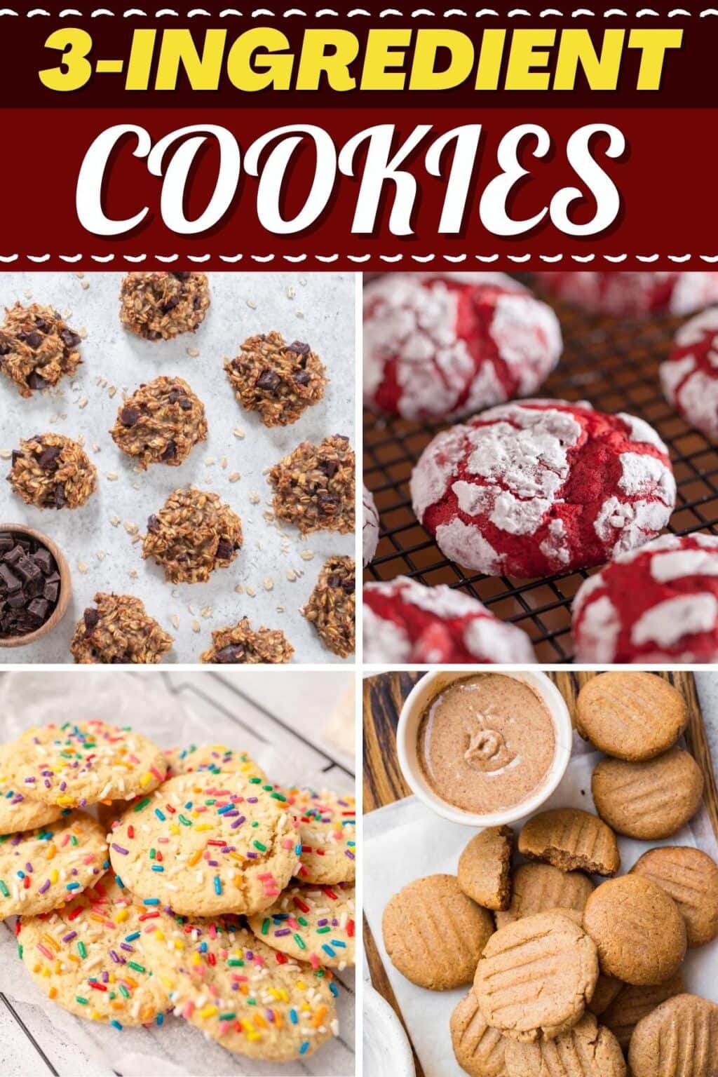 13 Easy 3-Ingredient Cookies (+ Delicious Recipes) - Insanely Good