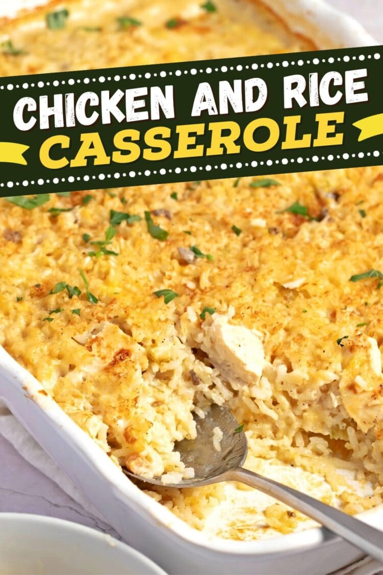 Chicken and Rice Casserole Recipe - Insanely Good