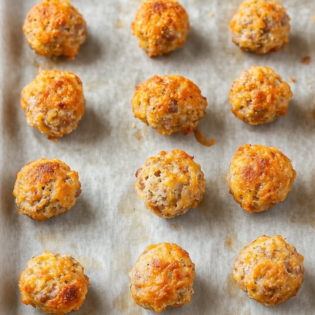 Cheddar Bay Sausage Balls (Just 4 Ingredients) - Insanely Good