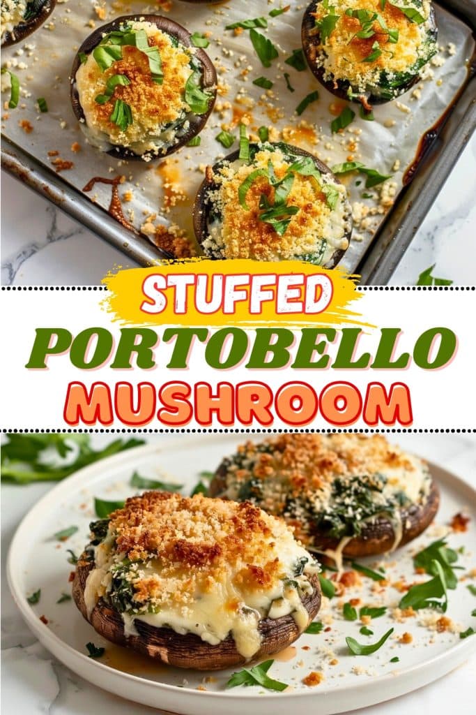 Easy Stuffed Portobello Mushrooms Recipe - Insanely Good