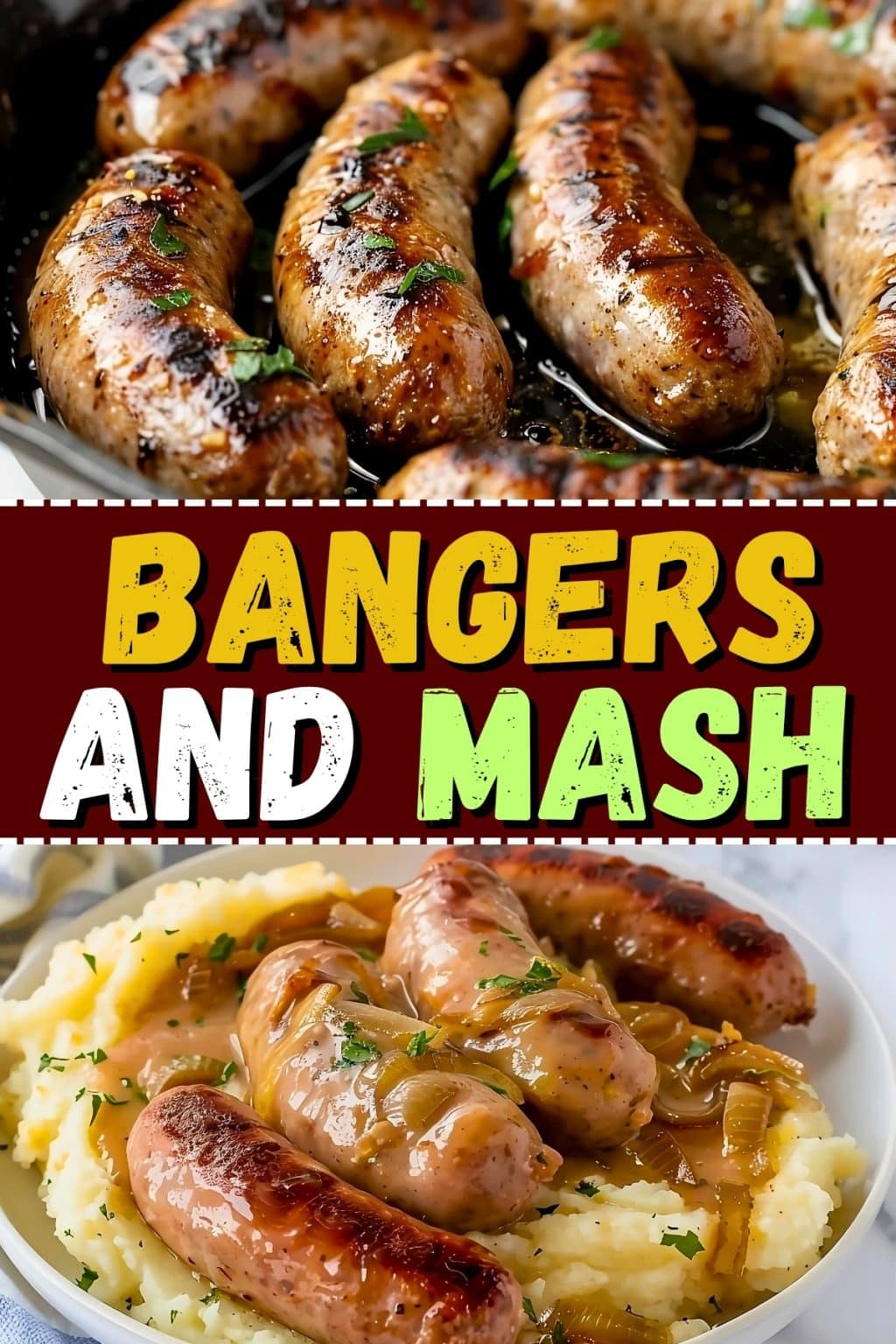 Bangers and Mash with Onion Gravy - Insanely Good