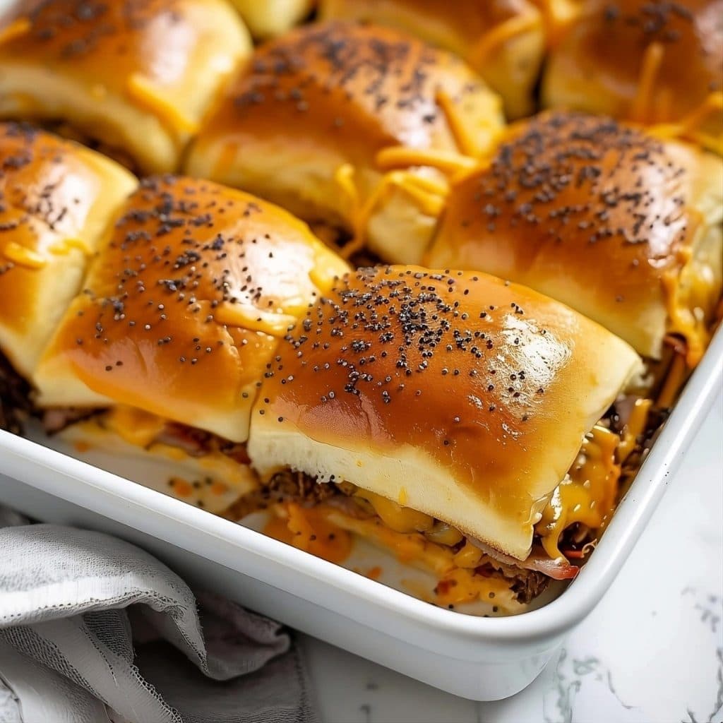 Beef and Cheddar Sliders - Insanely Good