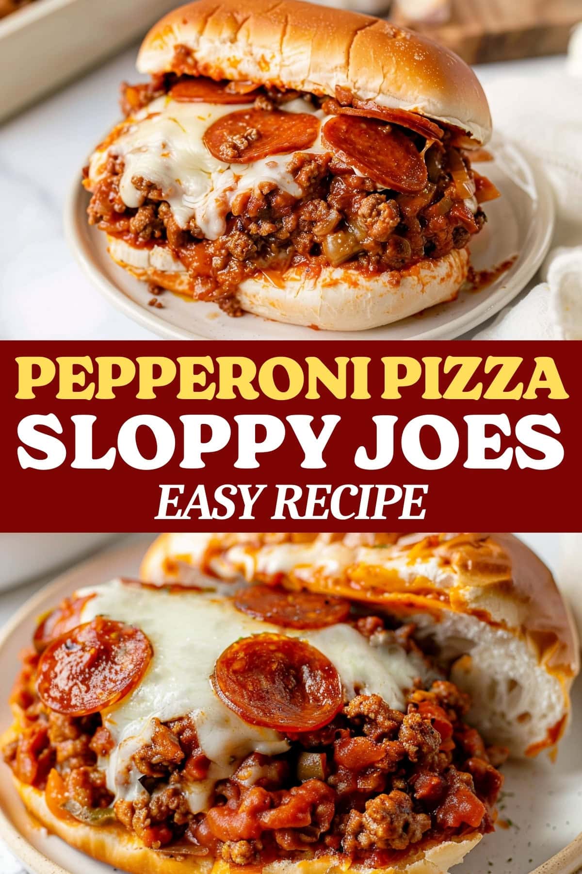 Pepperoni Pizza Sloppy Joes - Insanely Good