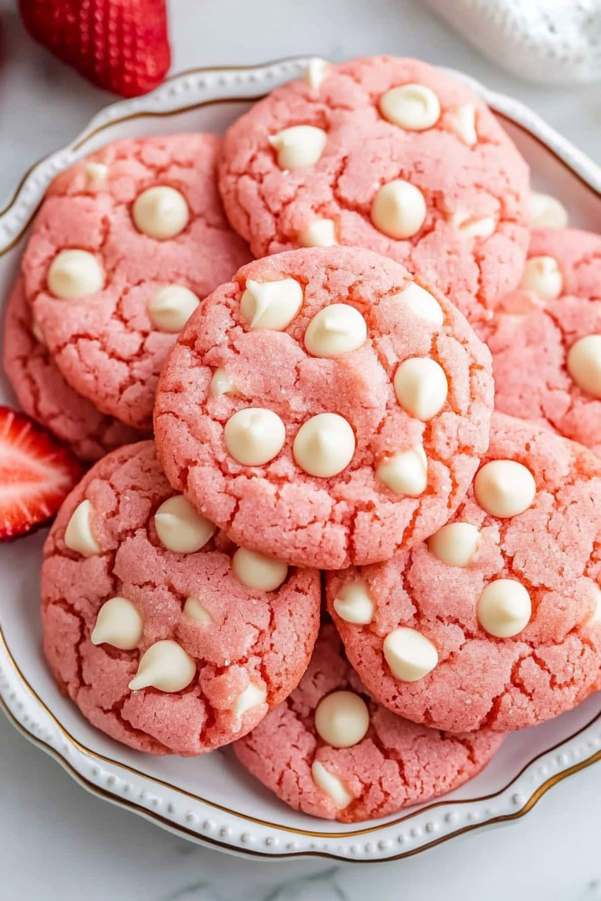 Strawberry Cake Mix Cookies - Insanely Good