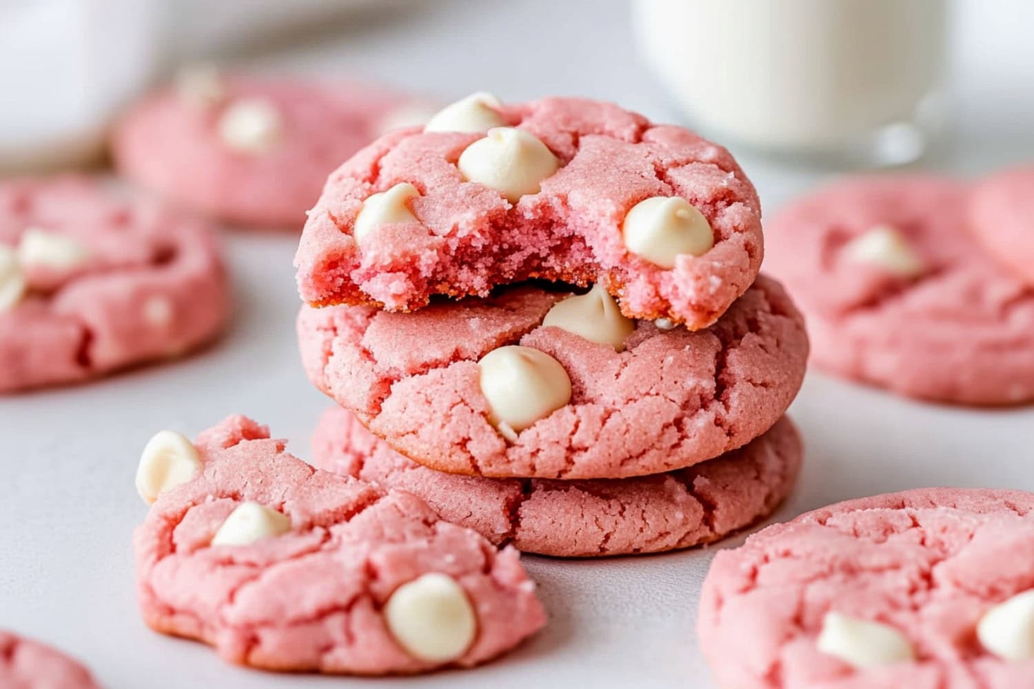 Strawberry Cake Mix Cookies - Insanely Good