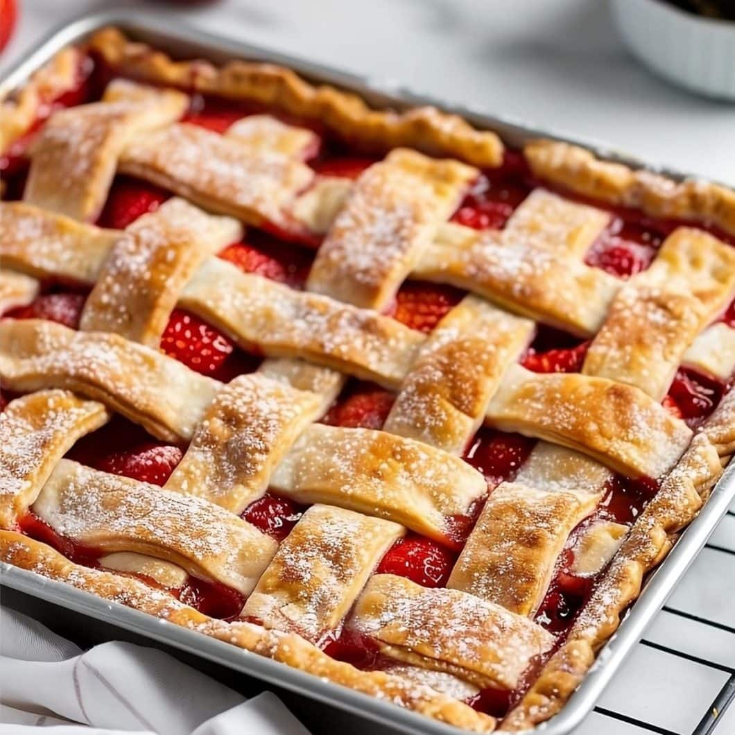 Strawberry Slab Pie Recipe - Insanely Good