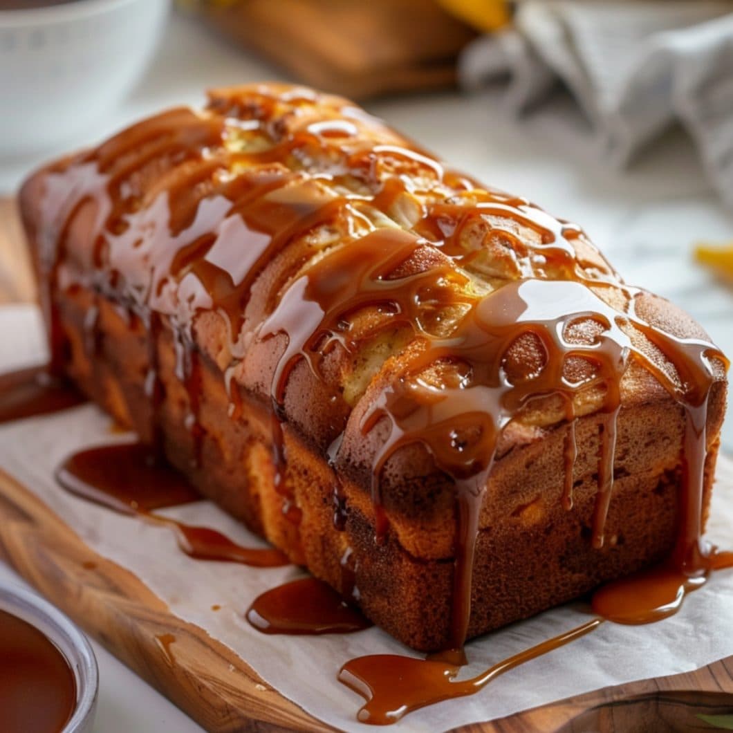 Salted Caramel Banana Bread - Insanely Good