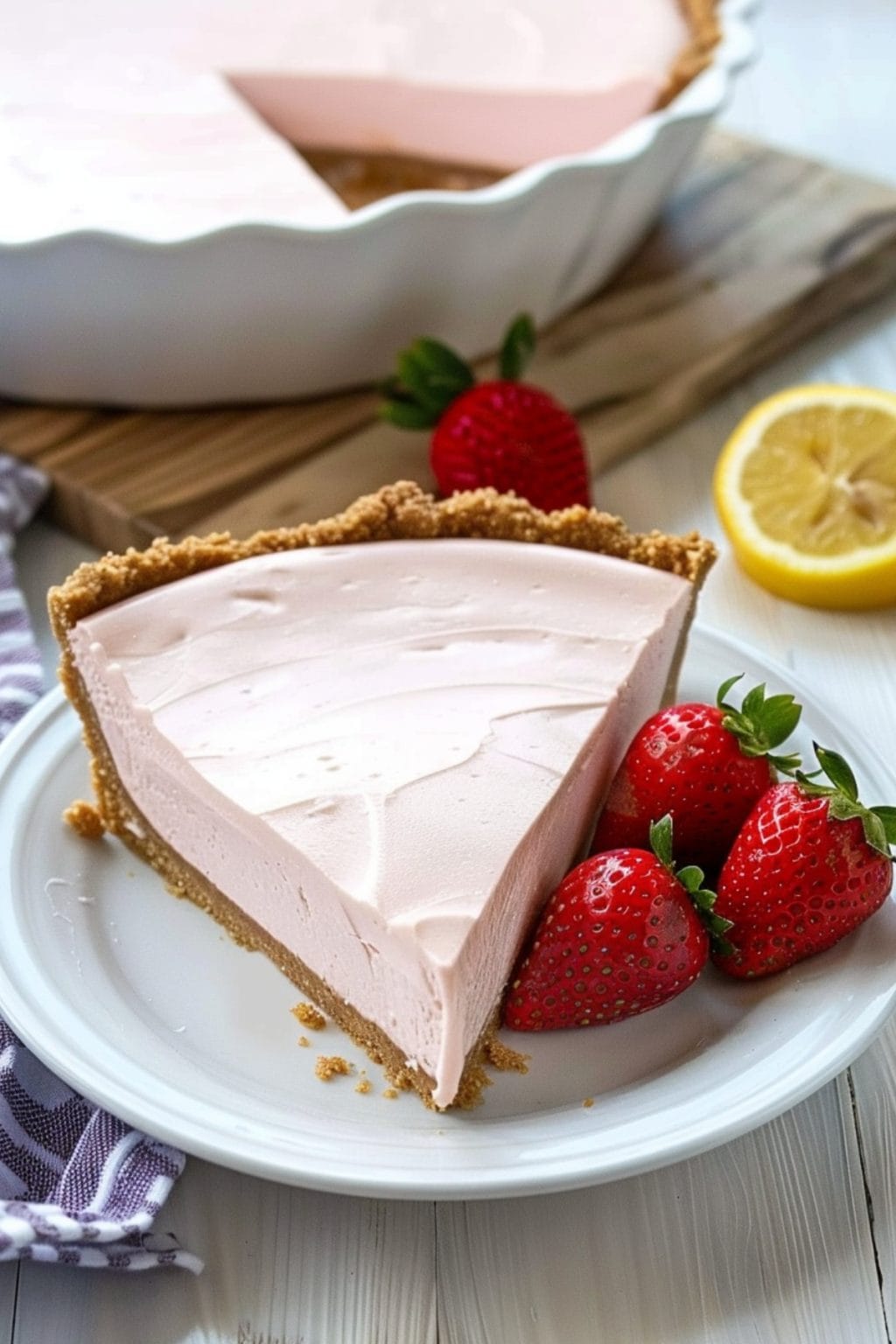 Frozen Strawberry Lemonade Pie - Insanely Good