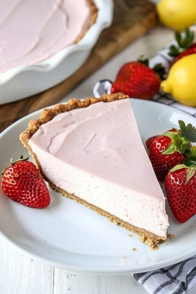 Frozen Strawberry Lemonade Pie - Insanely Good