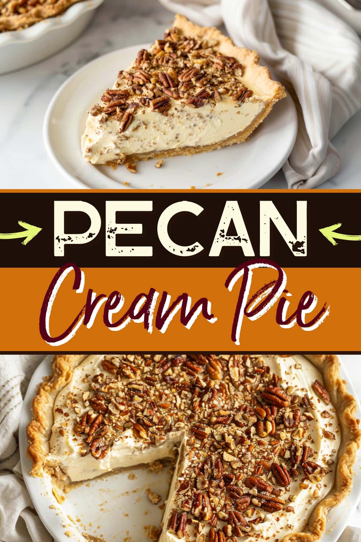 Pecan Cream Pie - Insanely Good
