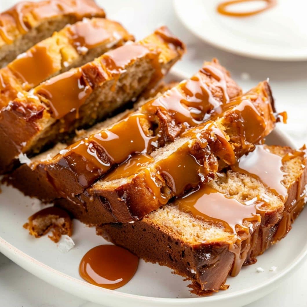 Salted Caramel Banana Bread - Insanely Good