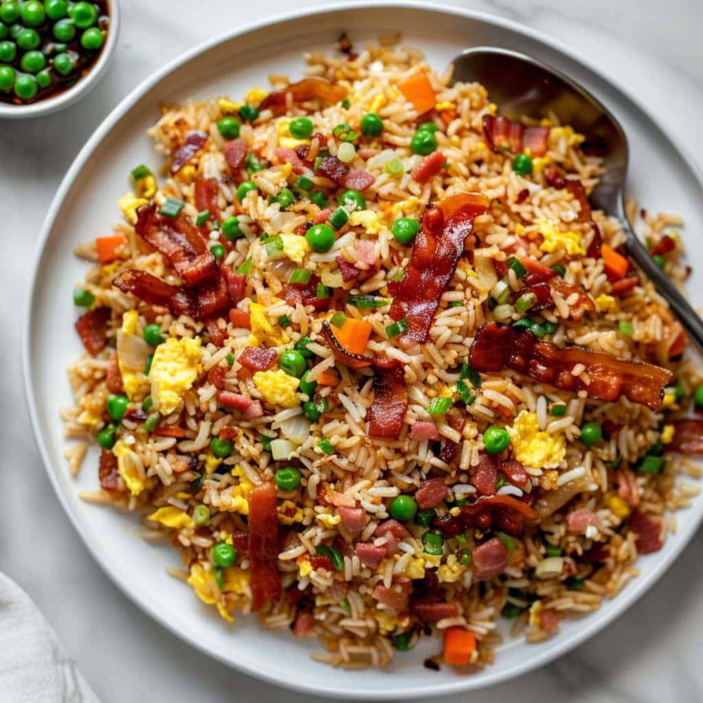 Easy Bacon Fried Rice - Insanely Good