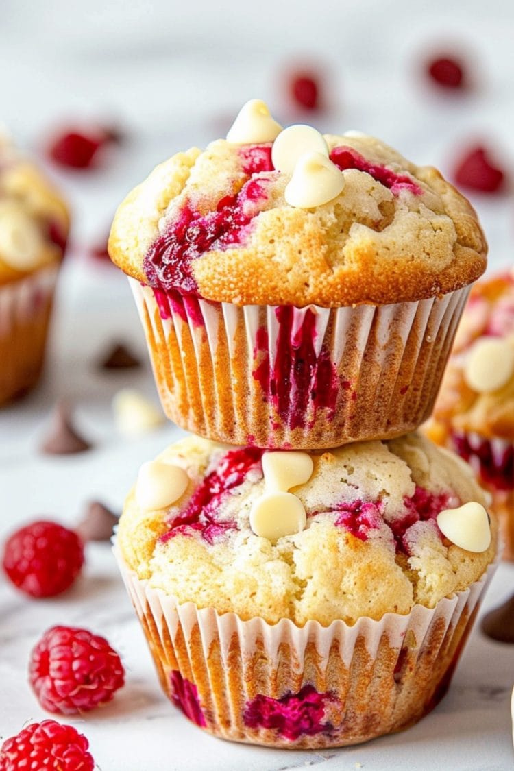 White Chocolate Raspberry Muffins - Insanely Good
