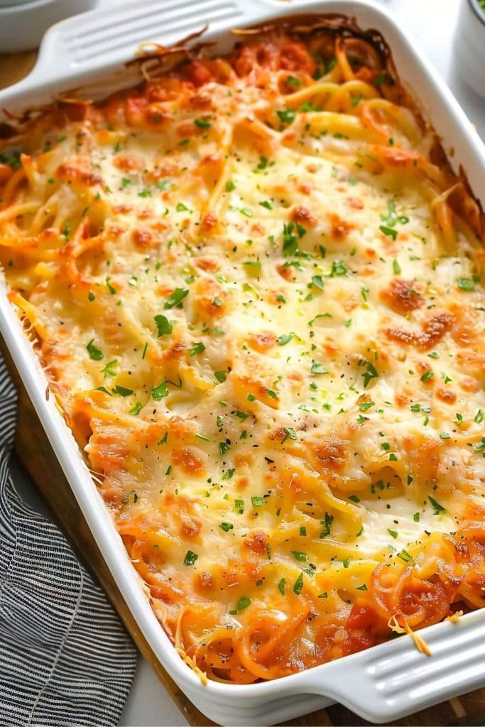 Baked Cream Cheese Spaghetti - Insanely Good