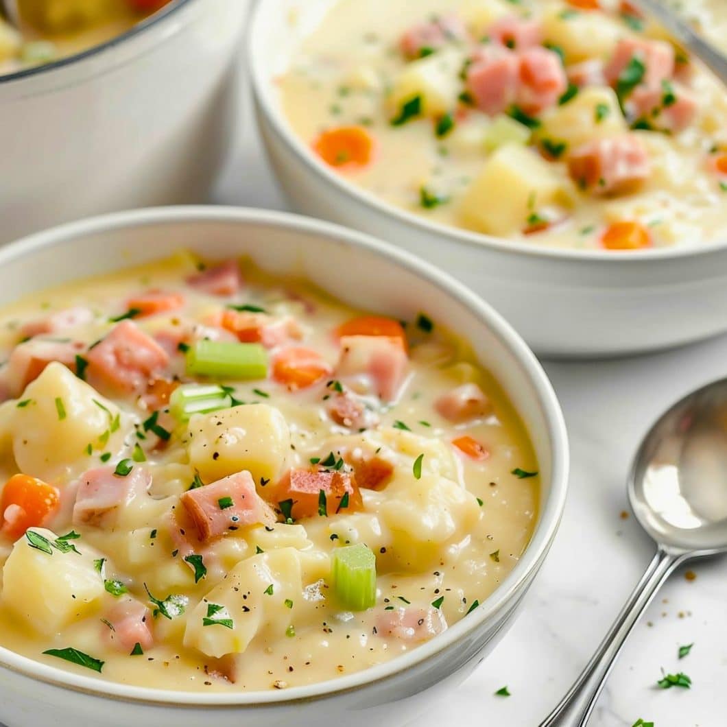 Easy Ham and Potato Soup (Creamy Recipe) - Insanely Good