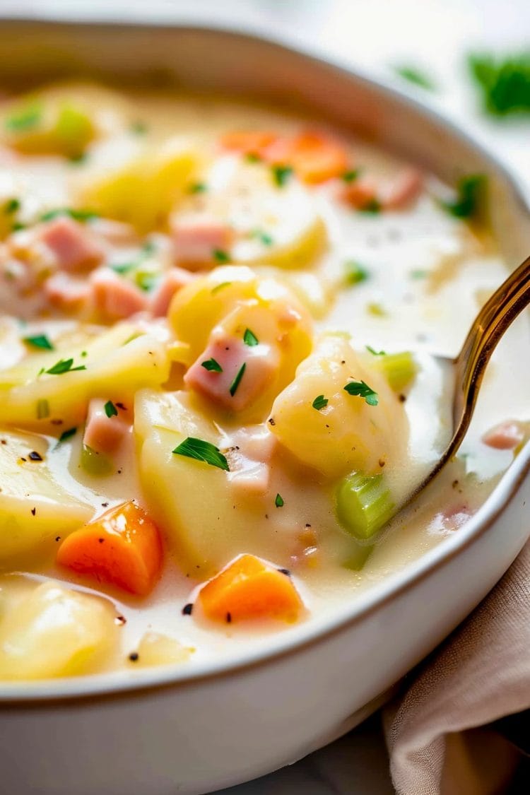 Easy Ham and Potato Soup (Creamy Recipe) - Insanely Good