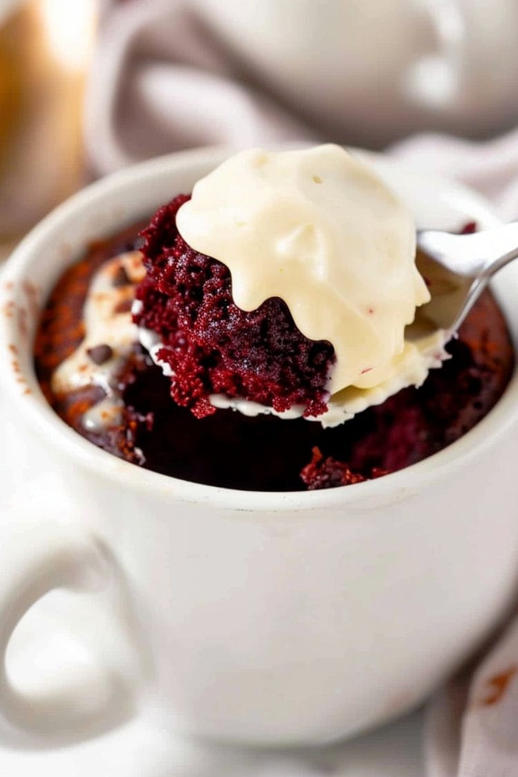 Red Velvet Mug Cake - Insanely Good