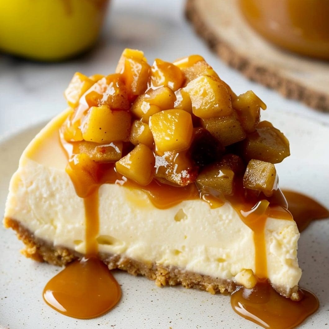 Caramel Apple Cheesecake - Insanely Good