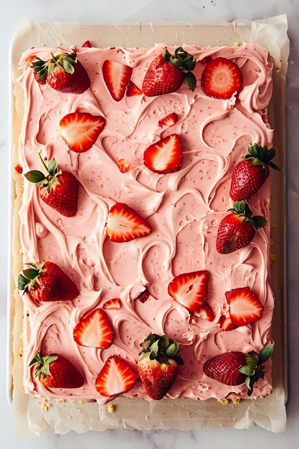 Strawberry Sheet Cake - Insanely Good