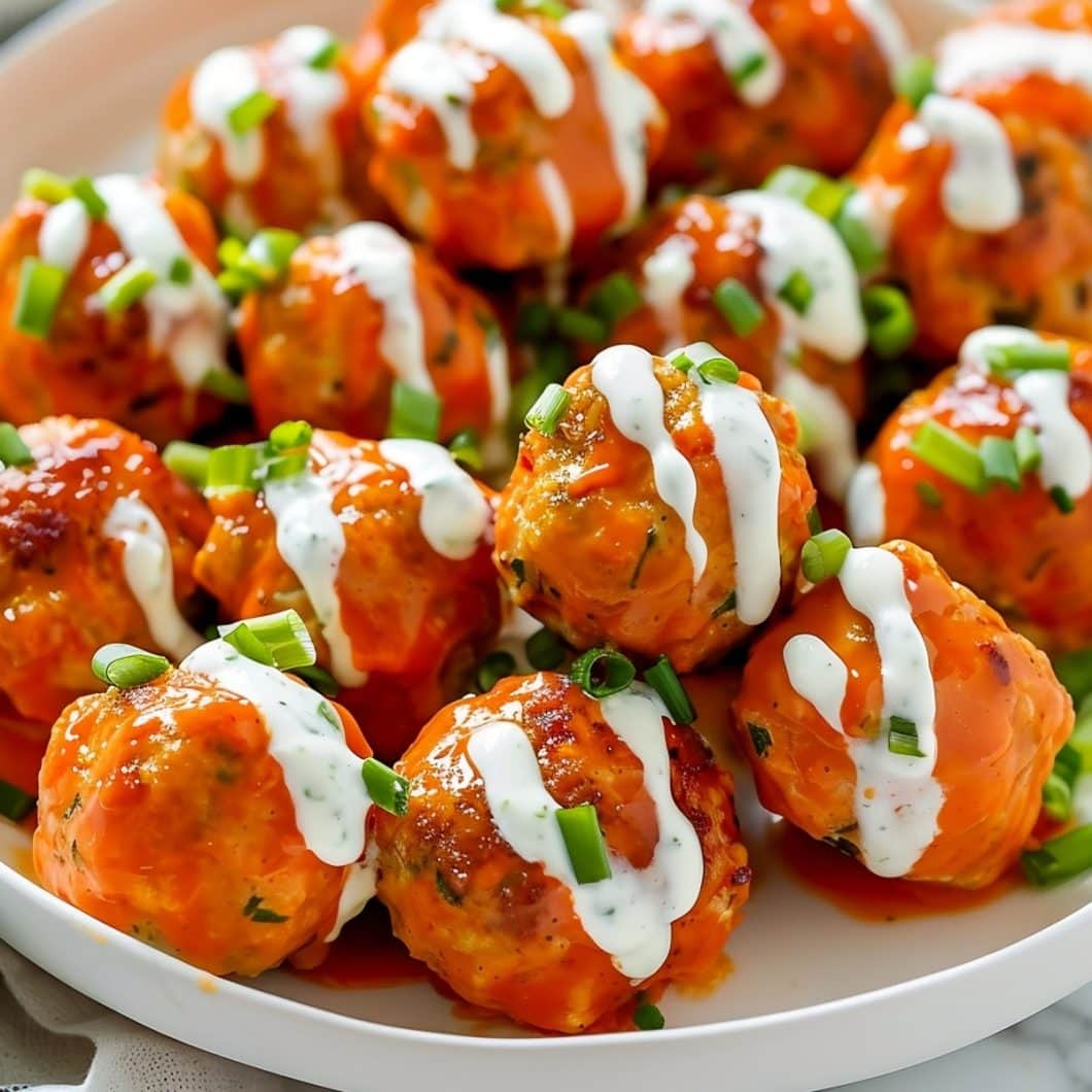 Buffalo Chicken Meatballs - Insanely Good