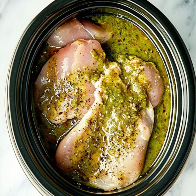 Crockpot Salsa Verde Chicken - Insanely Good
