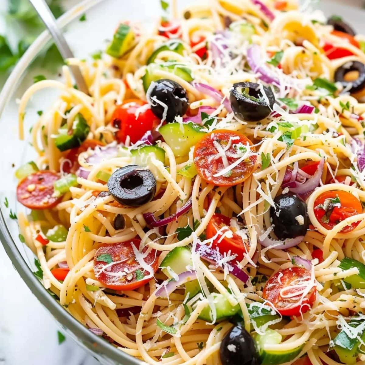 Italian Spaghetti Salad - Insanely Good