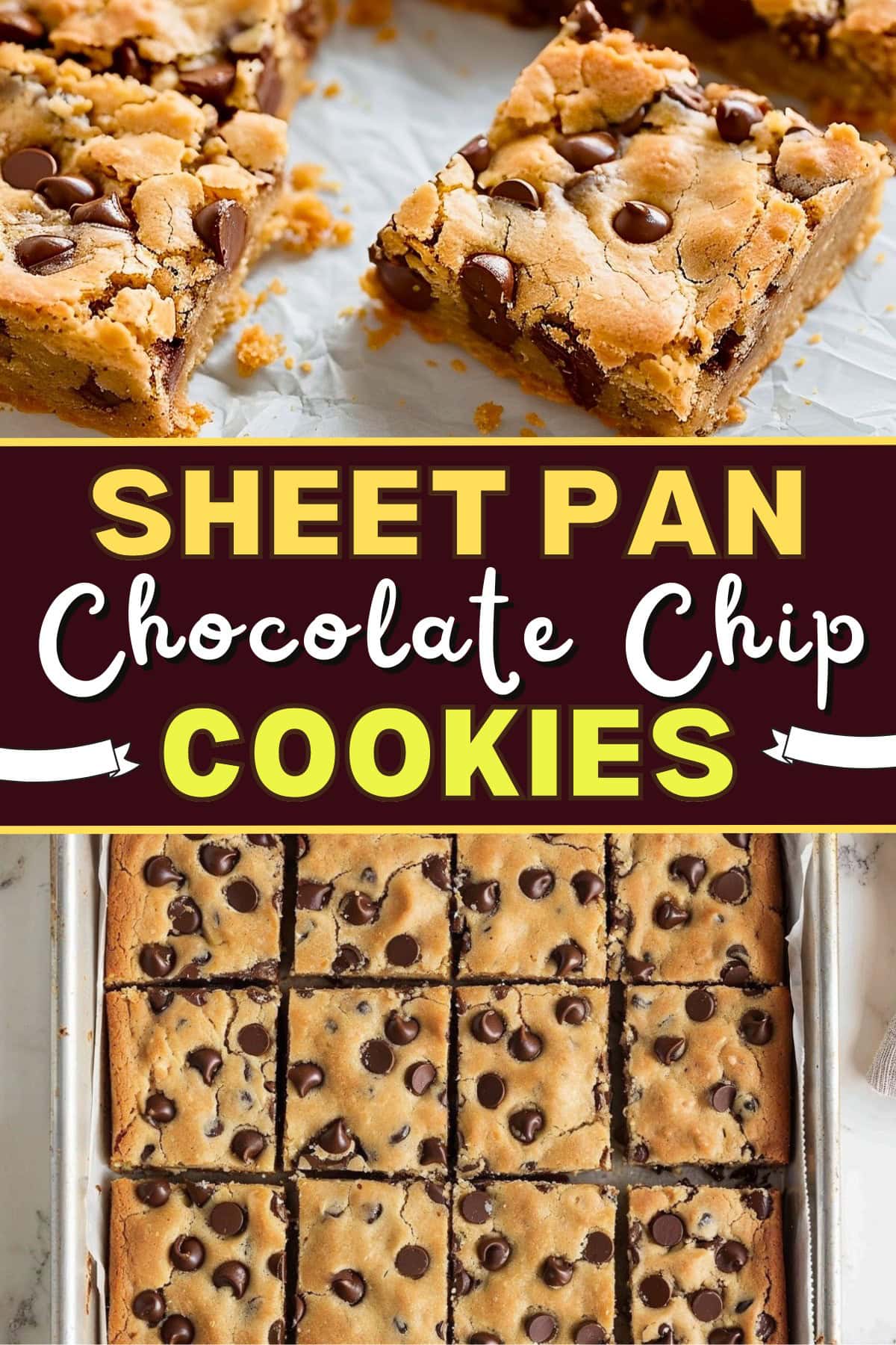 Sheet Pan Chocolate Chip Cookies - Insanely Good