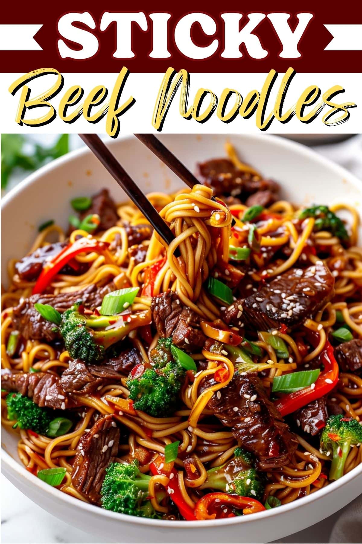 Sticky Beef Noodles - Insanely Good