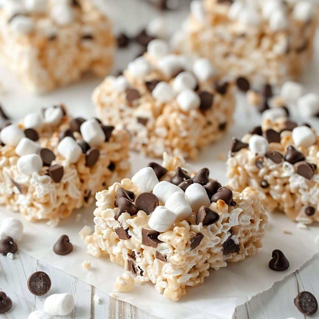 Chocolate Chip Rice Krispie Treats - Insanely Good