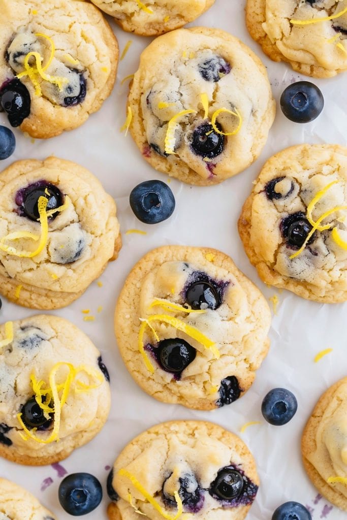 Lemon Blueberry Cookies - Insanely Good