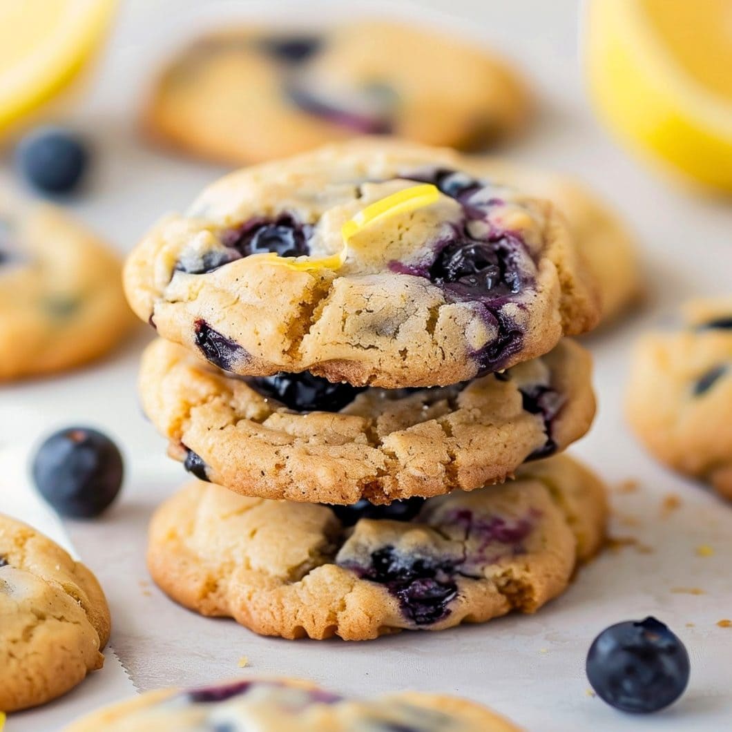 Lemon Blueberry Cookies - Insanely Good