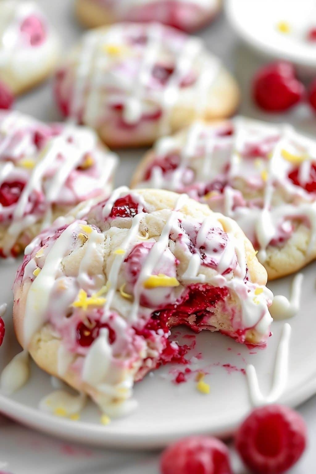 Lemon Raspberry Cookies - Insanely Good