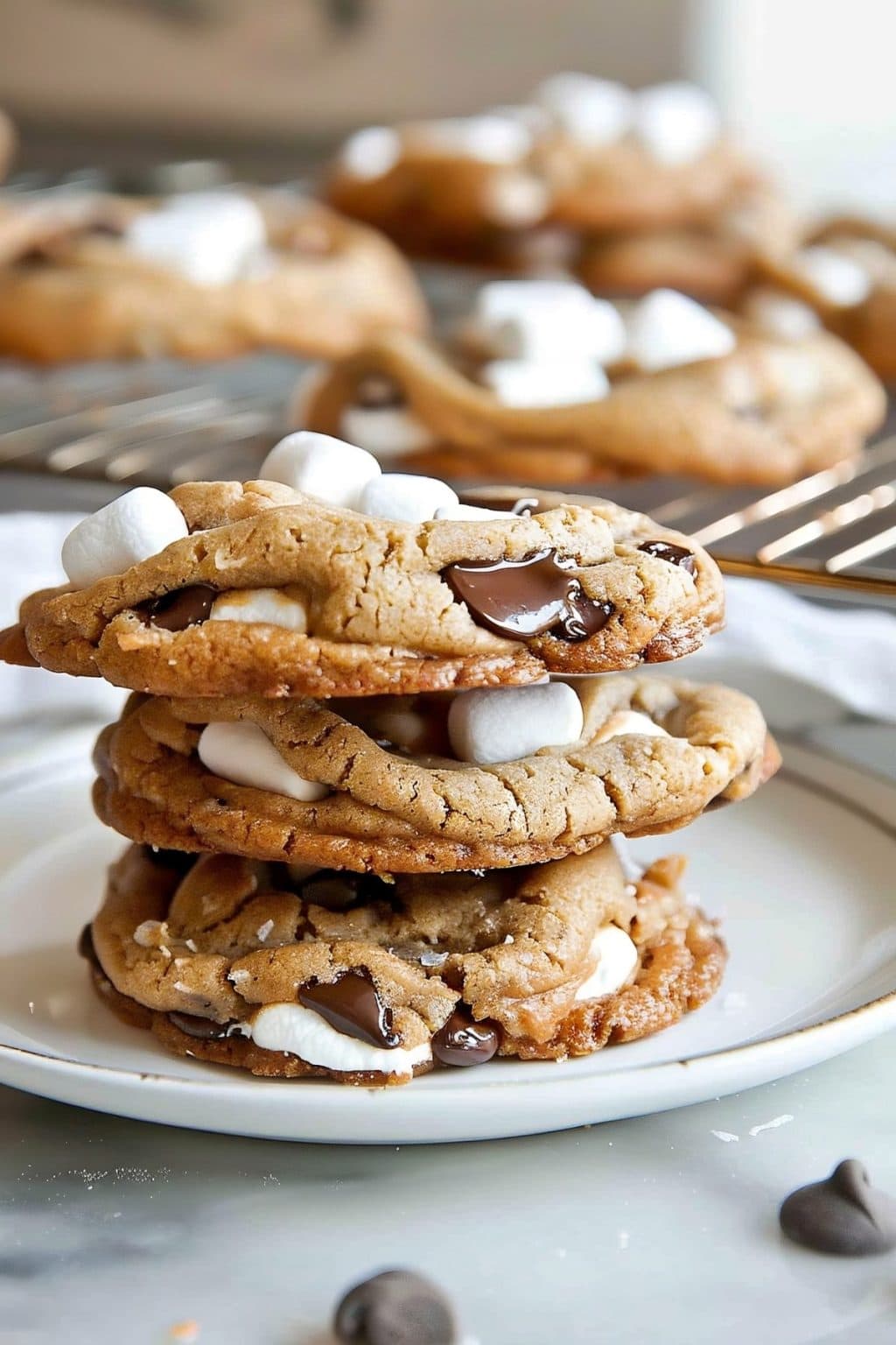 Marshmallow Chocolate Chip Cookies - Insanely Good