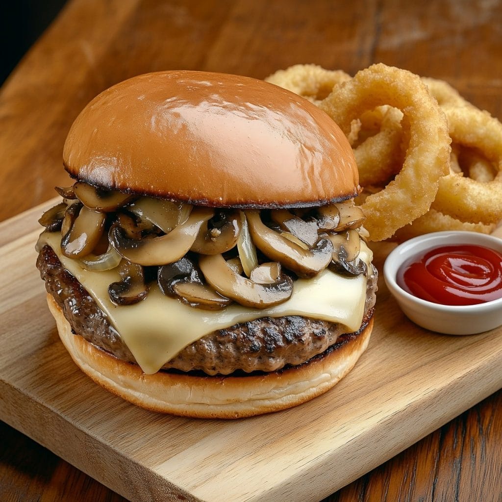 Mushroom Swiss Burger - Insanely Good