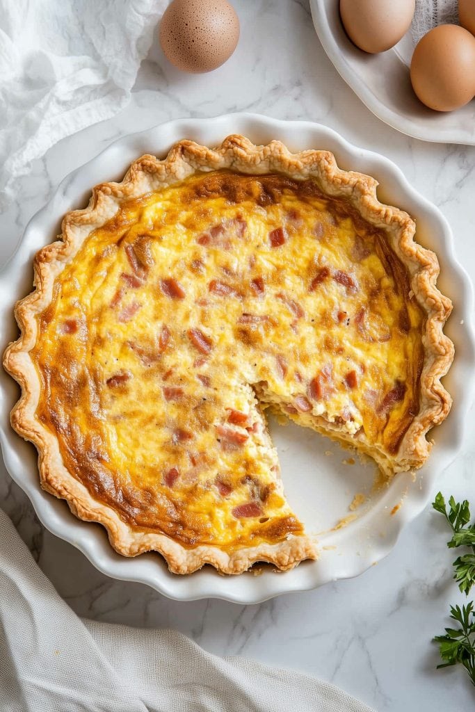 Bacon and Cheese Quiche - Insanely Good