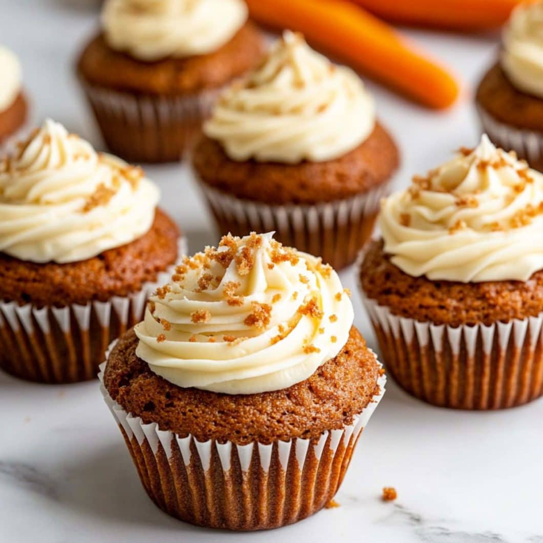 Carrot Cake Muffins with Cream Cheese Frosting - Insanely Good
