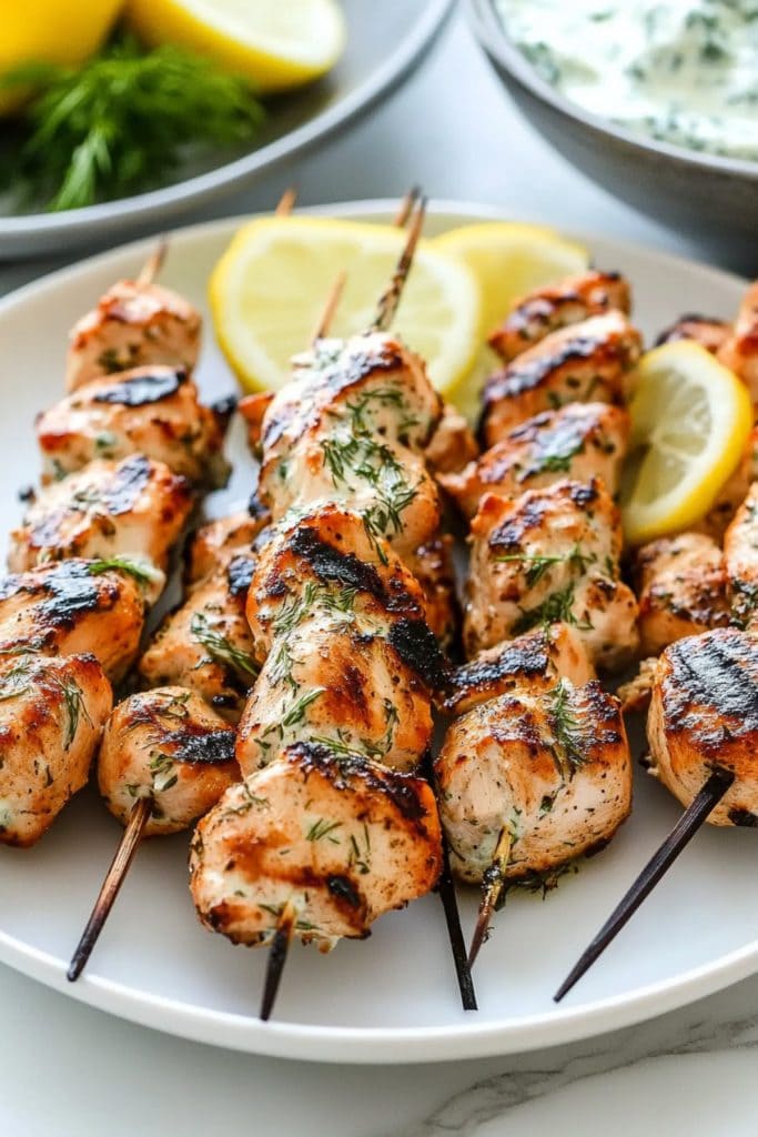Greek Chicken Souvlaki with Tzatziki - Insanely Good