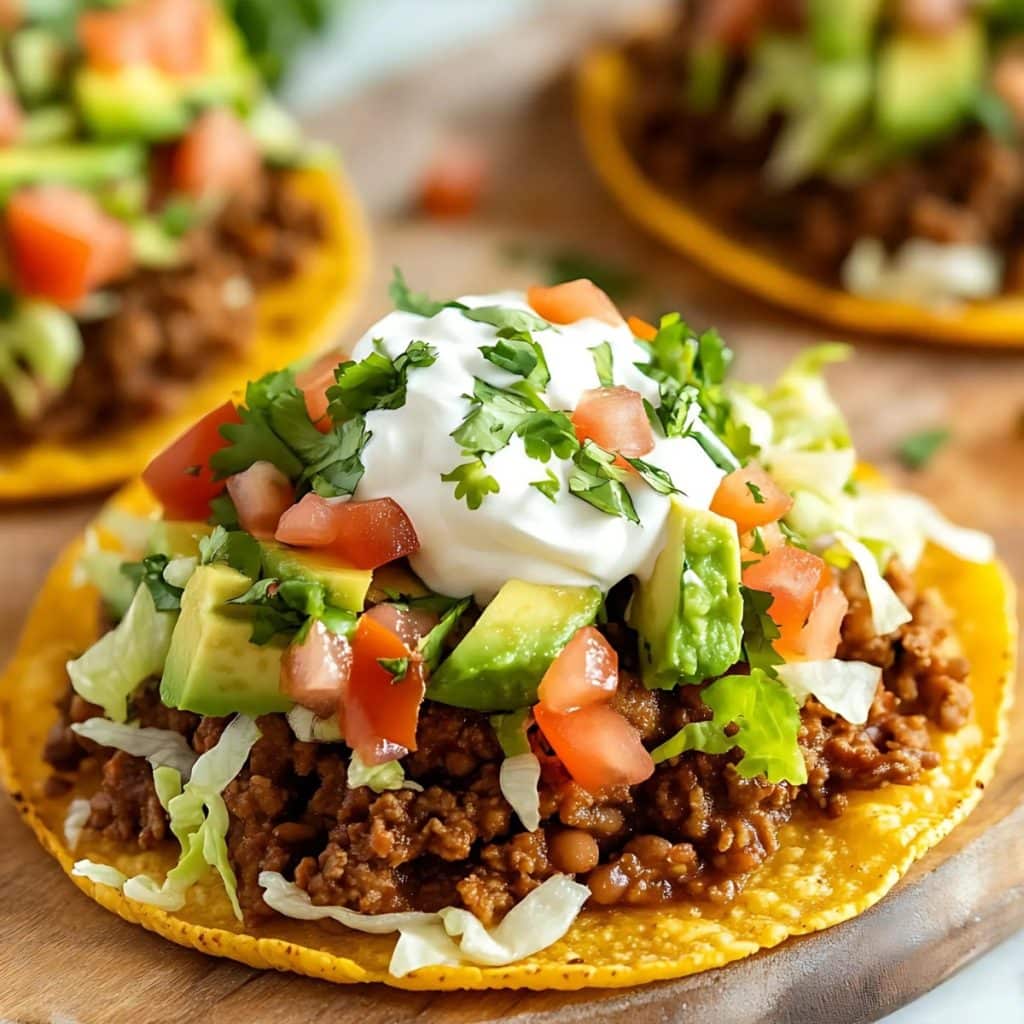 Easy Ground Beef Tostadas - Insanely Good