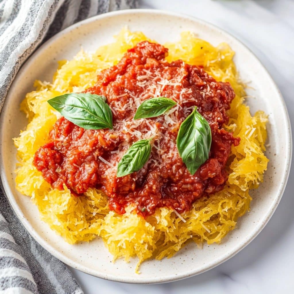 Spaghetti Squash Marinara - Insanely Good