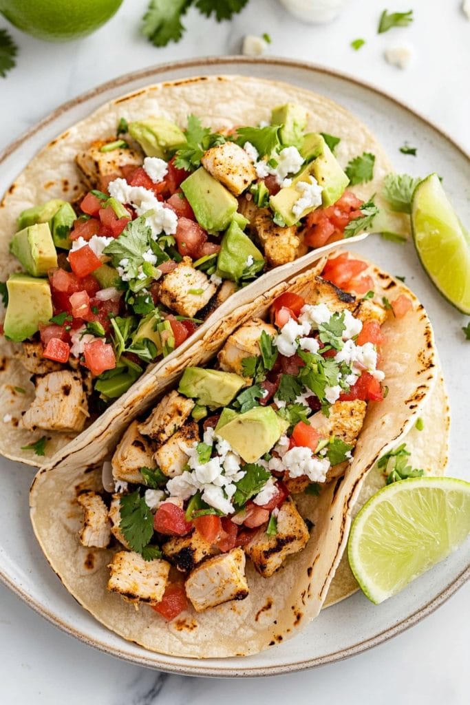 Cilantro Lime Chicken Tacos - Insanely Good