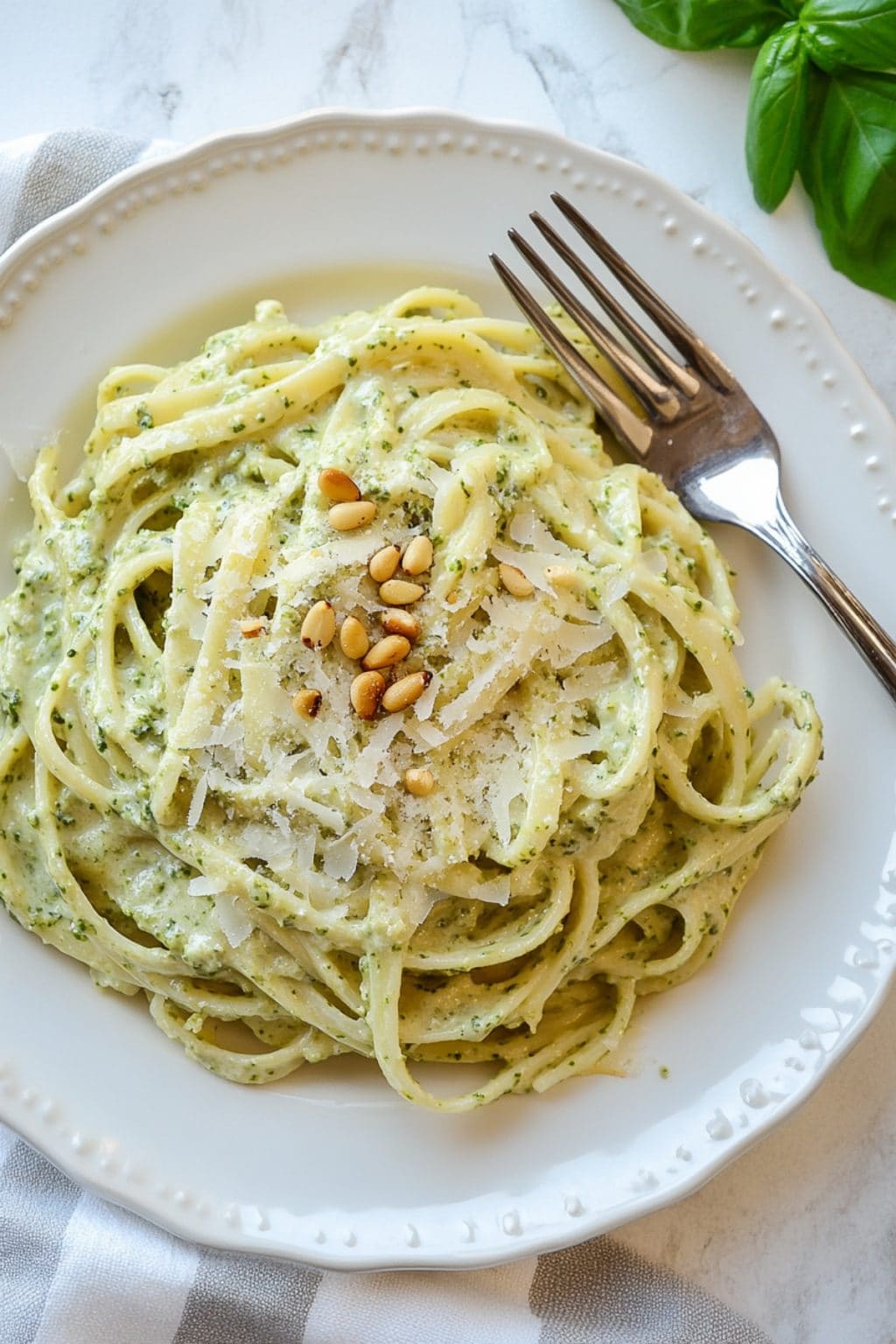 Creamy Lemon Pesto Pasta - Insanely Good