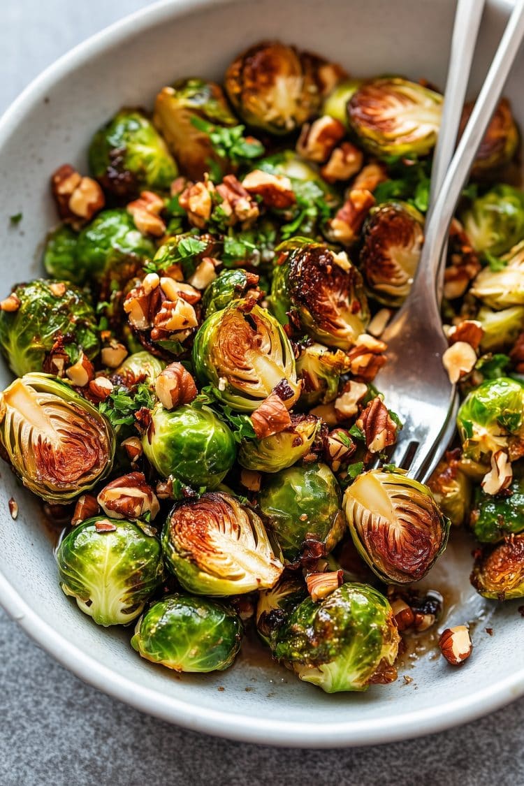 Maple-Roasted Brussels Sprouts - Insanely Good