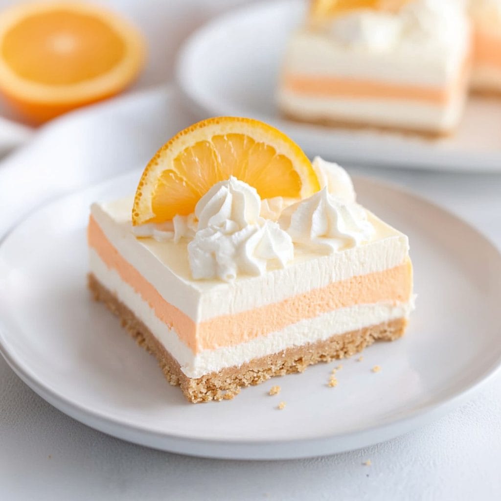 No-Bake Orange Creamsicle Dream Bars - Insanely Good