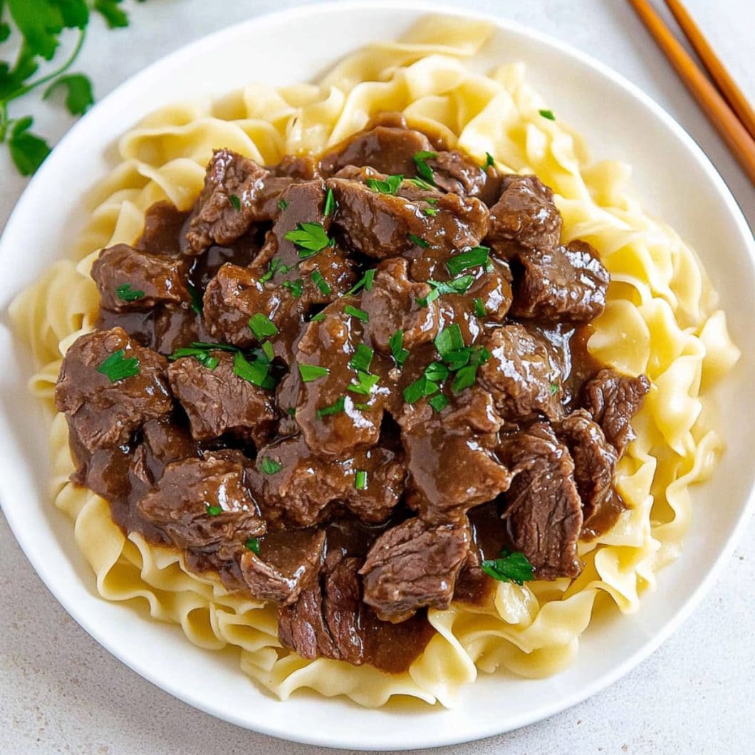 Beef Tips and Noodles - Insanely Good