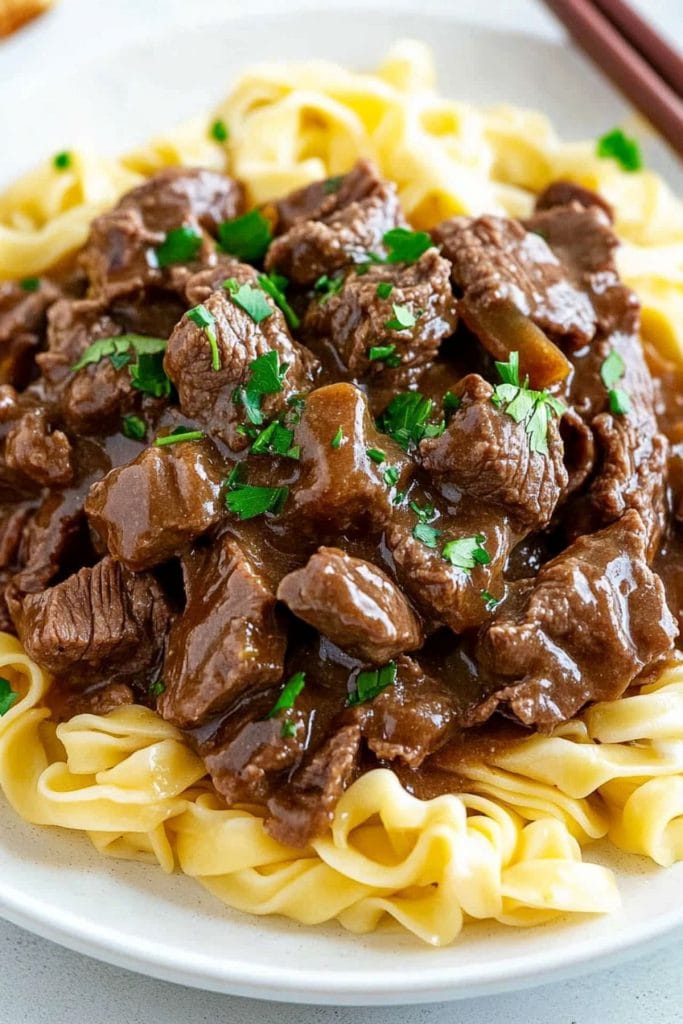 Beef Tips and Noodles - Insanely Good
