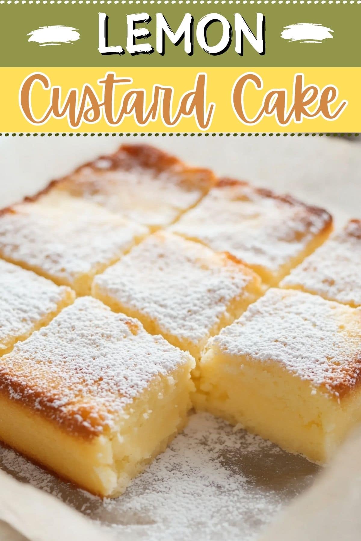 Lemon Custard Cake - Insanely Good
